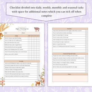 Pigsty Cleaning List Printable PDF | Pigsty Checklist | Farm Management ...