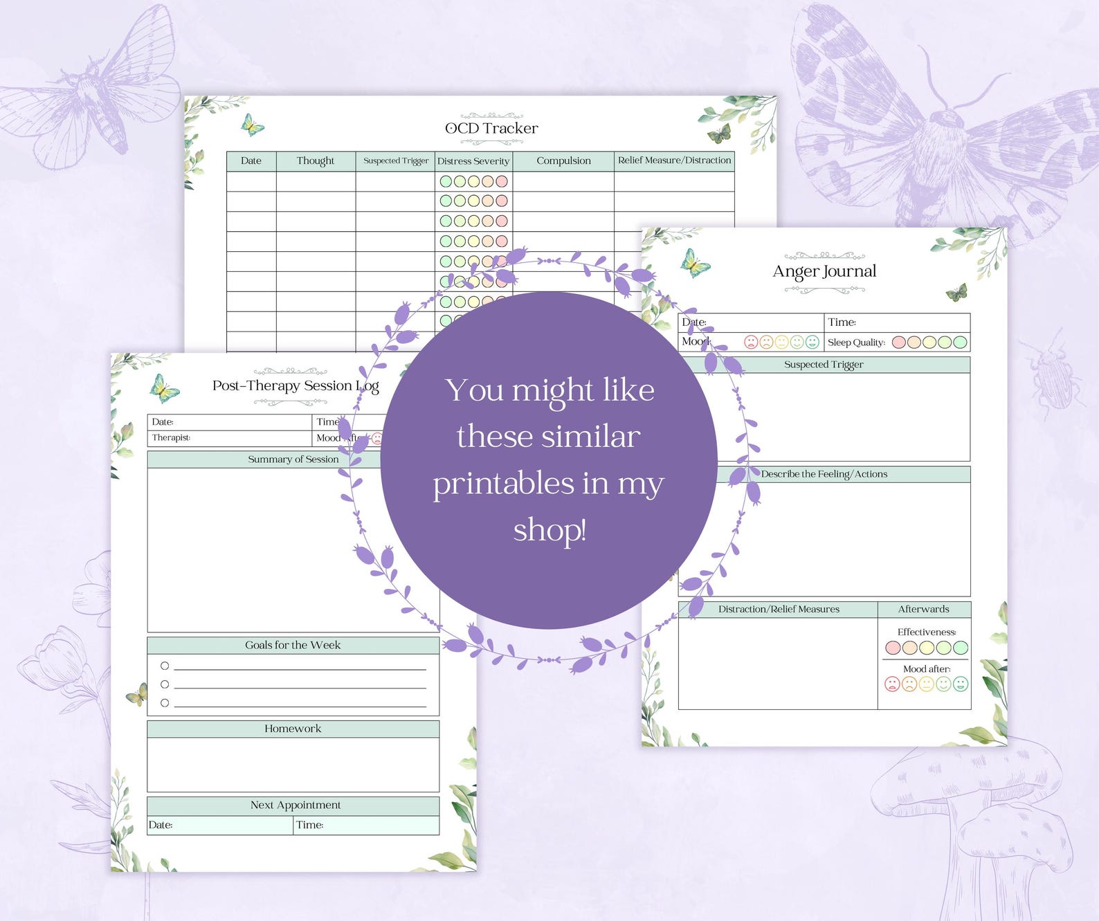 Therapy Session Planner Printable PDF | Pre Therapy Notes | Therapy ...
