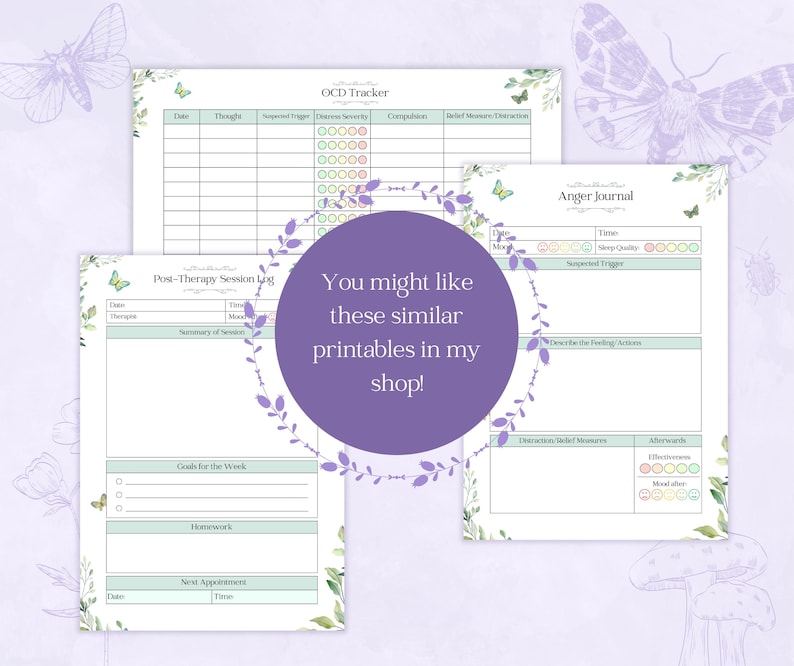 Therapy Session Planner Printable PDF | Pre Therapy Notes | Therapy ...