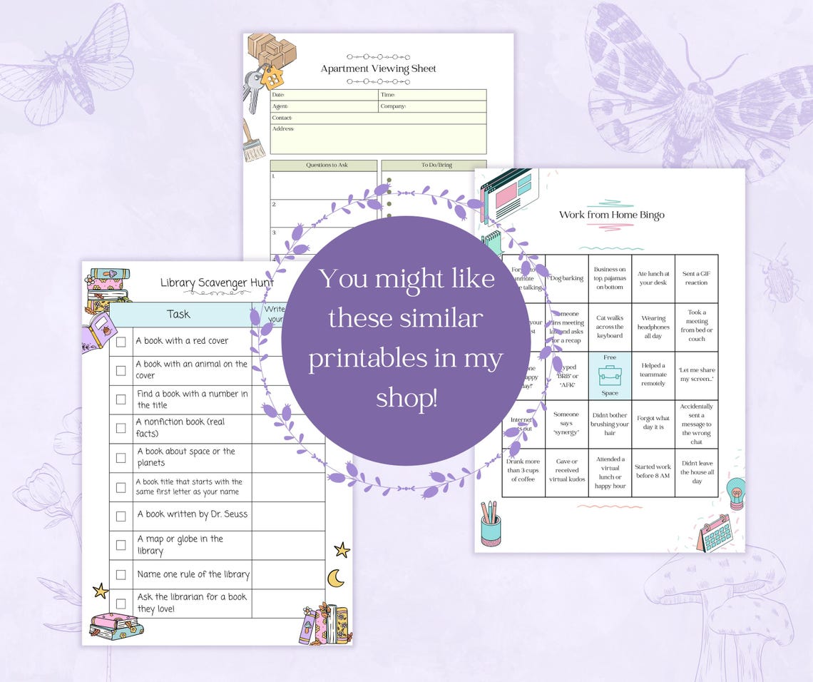 Mall Scavenger Hunt Printable PDF | Kids Scavenger Hunt | Mall Game for ...