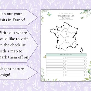 France Bucket List Printable PDF | Travel Bucket List | Travel to ...