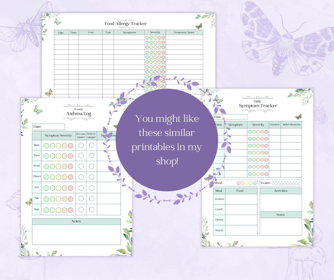 Arthritis Tracker Printable PDF | Arthritis Symptoms Journal | Symptom ...