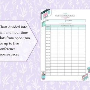 Conference Schedule Printable PDF | Corporate Daily Schedule ...