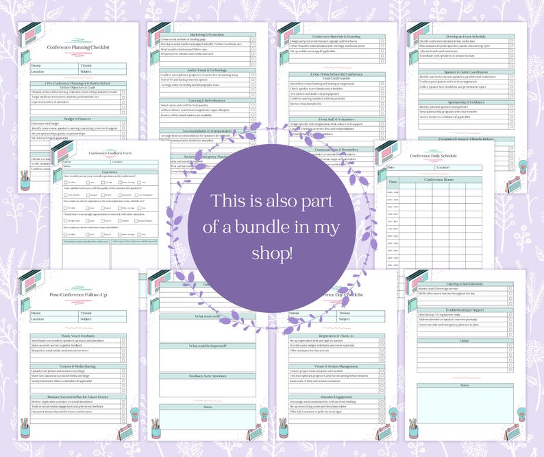 Conference Follow up Checklist Printable PDF | Conference Evaluation ...