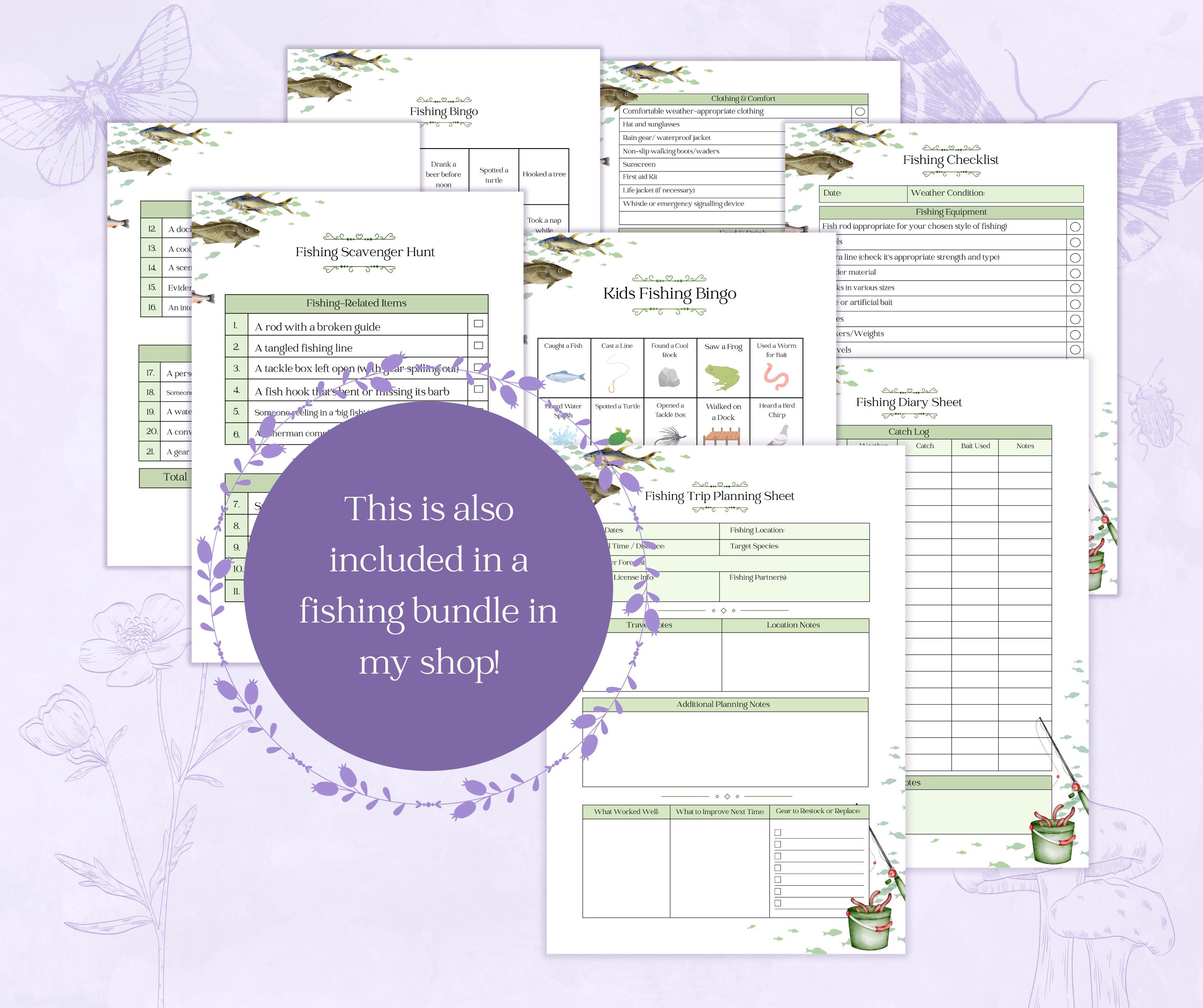 Fishing Scavenger Hunt Printable PDF | Outdoor Scavenger Hunt ...