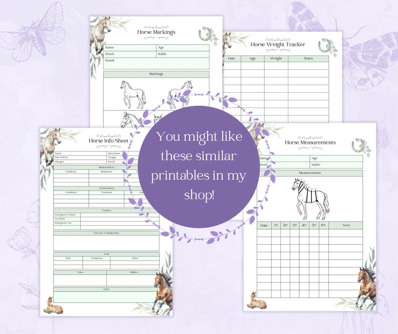 Stable Cleaning Checklist Printable PDF | Horse Cleaning List | Equine ...