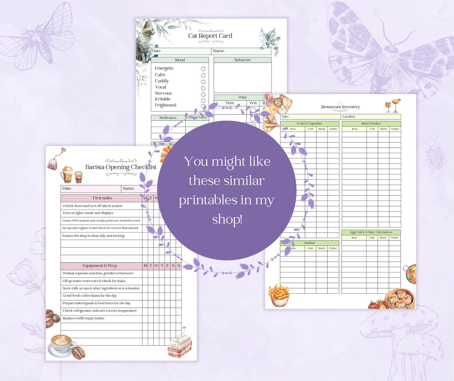 Bar Inventory Sheet Printable PDF | Bar Checklist | Bartender Reorder ...