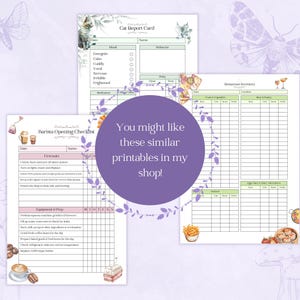 Bar Inventory Sheet Printable PDF | Bar Checklist | Bartender Reorder ...