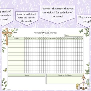Monthly Prayer Journal Printable PDF | Monthly Devotionals | Prayer Tracking Planner | Praying ...