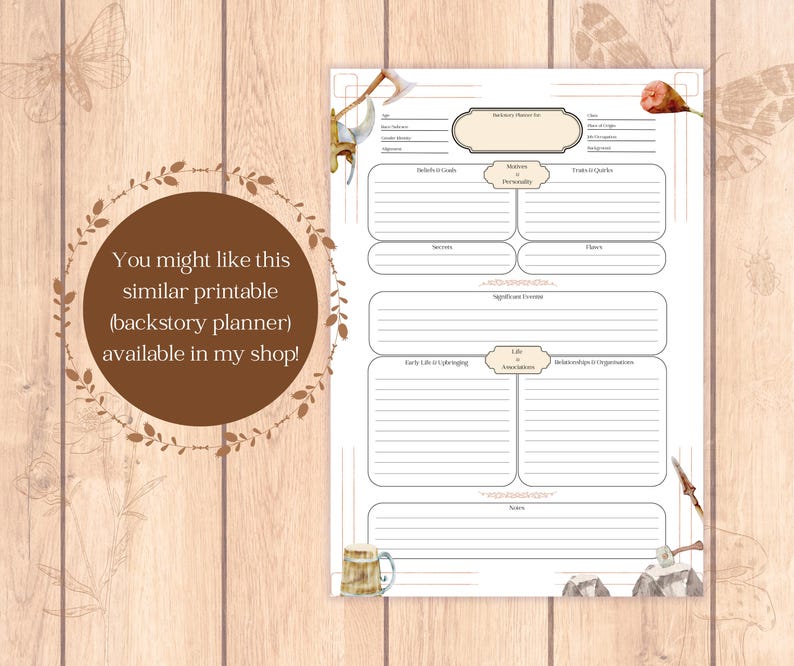 Barbarian Dnd Character Sheet Printable PDF | Dnd Journal | Barbarian ...