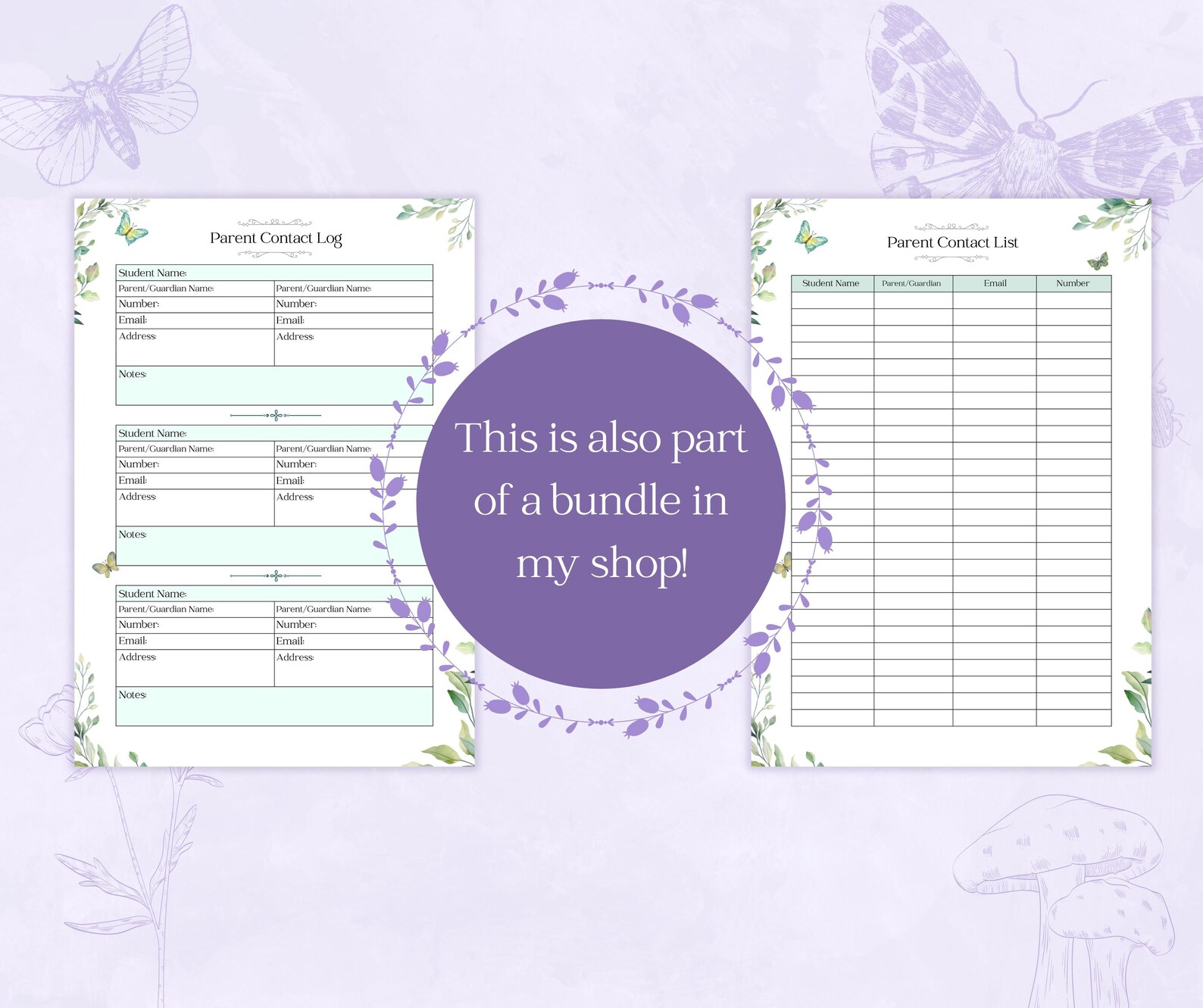 Parent Contact Log Printable PDF | Parent Teacher Log | Communication ...