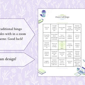 Zoom Call Bingo Printable PDF | Remote Work Bingo | Meeting Bingo ...