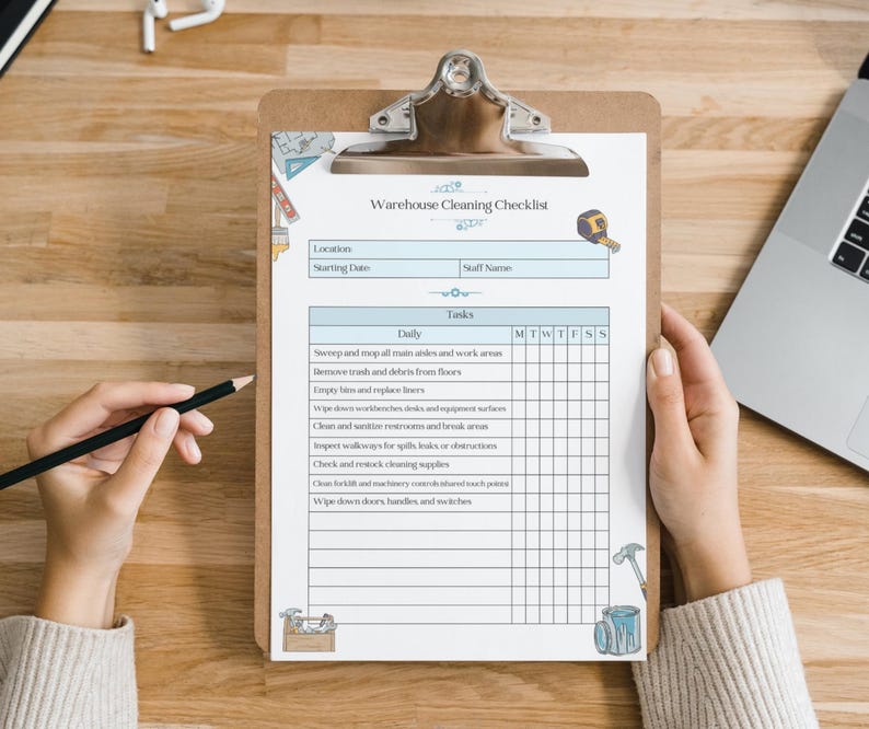 Warehouse Cleaning Checklist Printable PDF, Industrial Cleaning ...