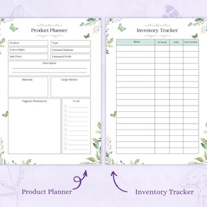 Inventory Tracker and Product Planner Bundle Printable PDF | Project ...
