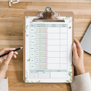 Pots Syndrome Tracker Printable PDF | Symptom Journal | Medical Tracker ...