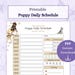 Puppy Daily Schedule Printable PDF | Puppy Schedule Planner | Doggy ...