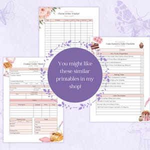 Donuts Order Form Printable PDF | Donut Order Log | Dessert Order Sheet ...
