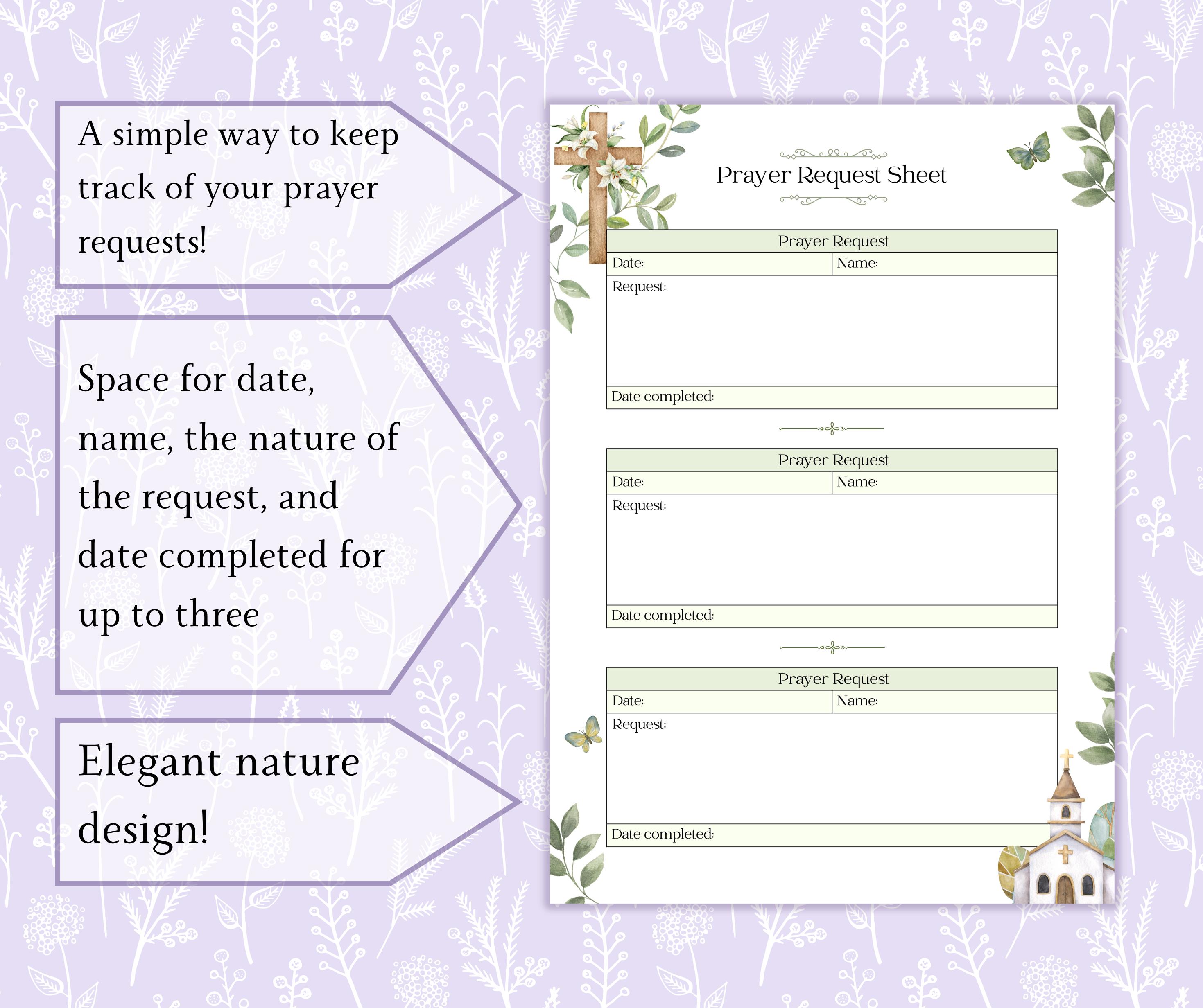 Prayer Request Bundle Printable PDF | Prayer Request List | Prayer ...