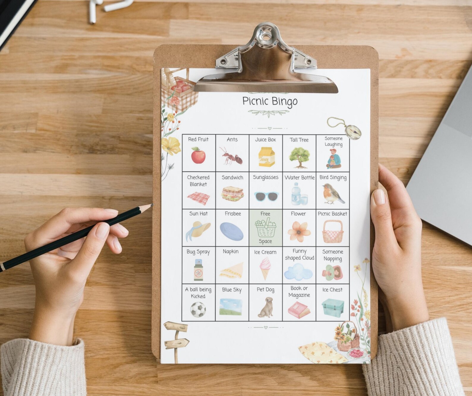 Picnic Bingo Sheet Printable PDF | Outdoor Bingo Game for Kids | Summer ...