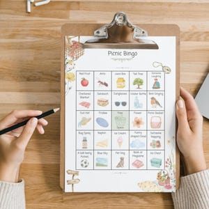Picnic Bingo Sheet Printable PDF | Outdoor Bingo Game for Kids | Summer ...