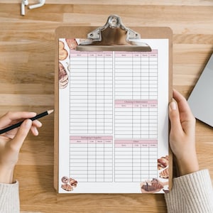 Bakery Inventory Sheet Printable PDF | Inventory Tracker | Supply ...