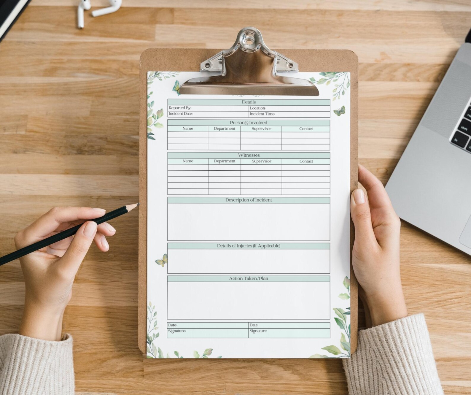 Incident Log Printable PDF | Incident Report Form | Employment Forms ...