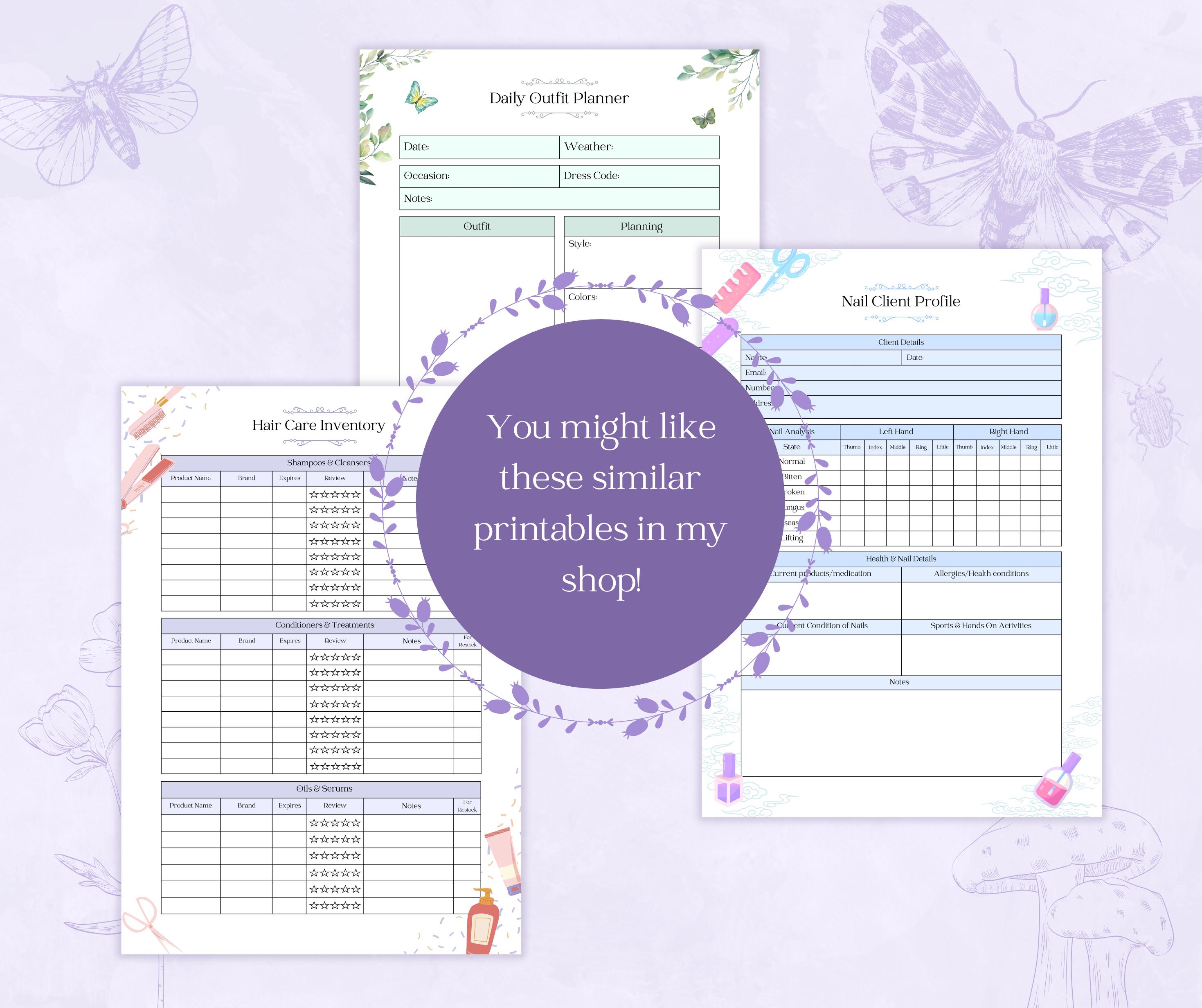 Nail Salon Cleaning Checklist Printable PDF | Nail Salon Documents ...