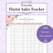 Florist Sales Tracker Printable PDF | Florist Order Tracker | Flower ...
