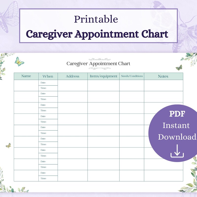 Caregiver Log - Etsy