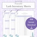 Lash Tech Inventory Tracker Printable PDF | Lash Tech Forms | Eyelash ...
