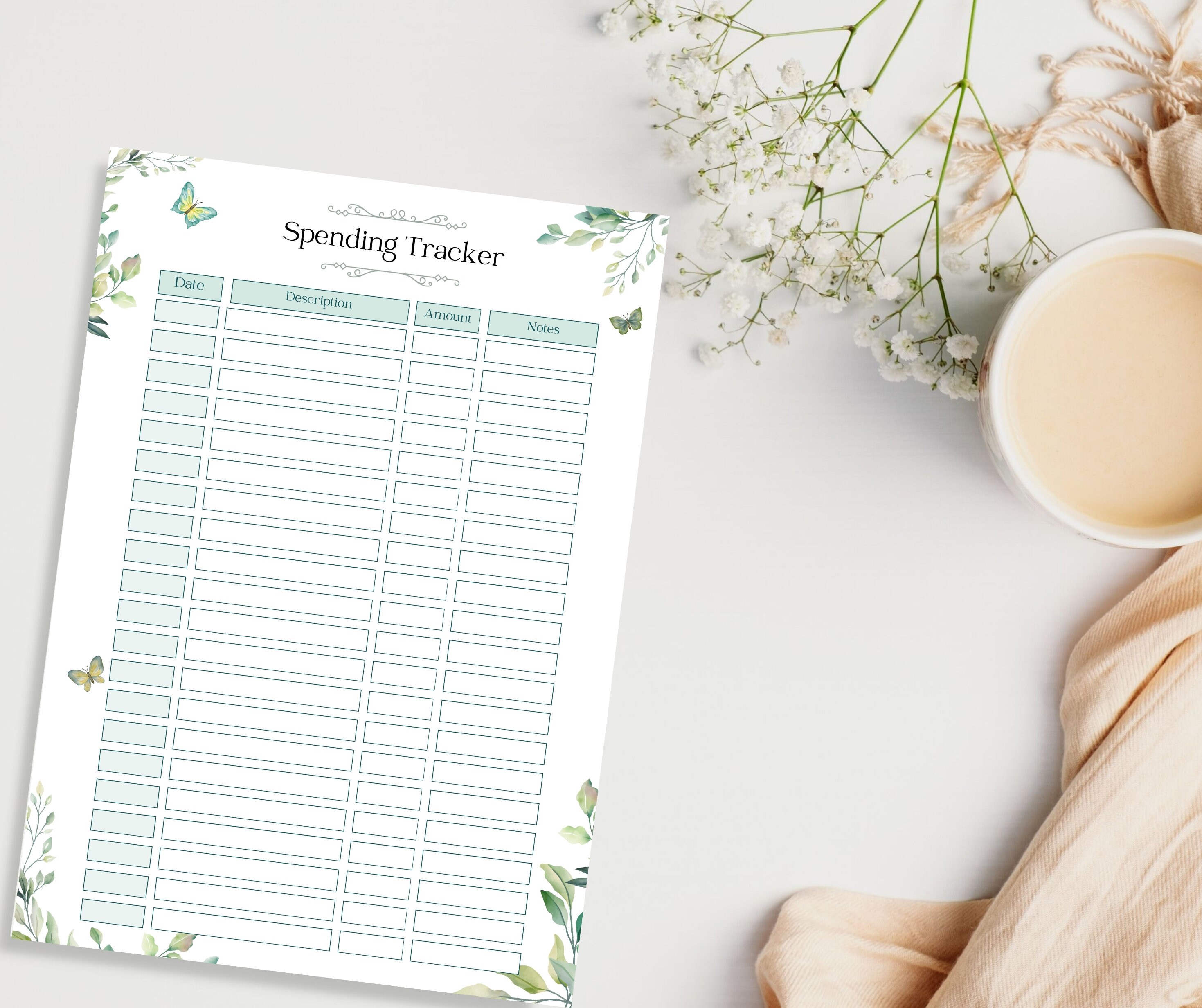 Spending Tracker Printable PDF | Expenses Diary | Everyday Spending ...