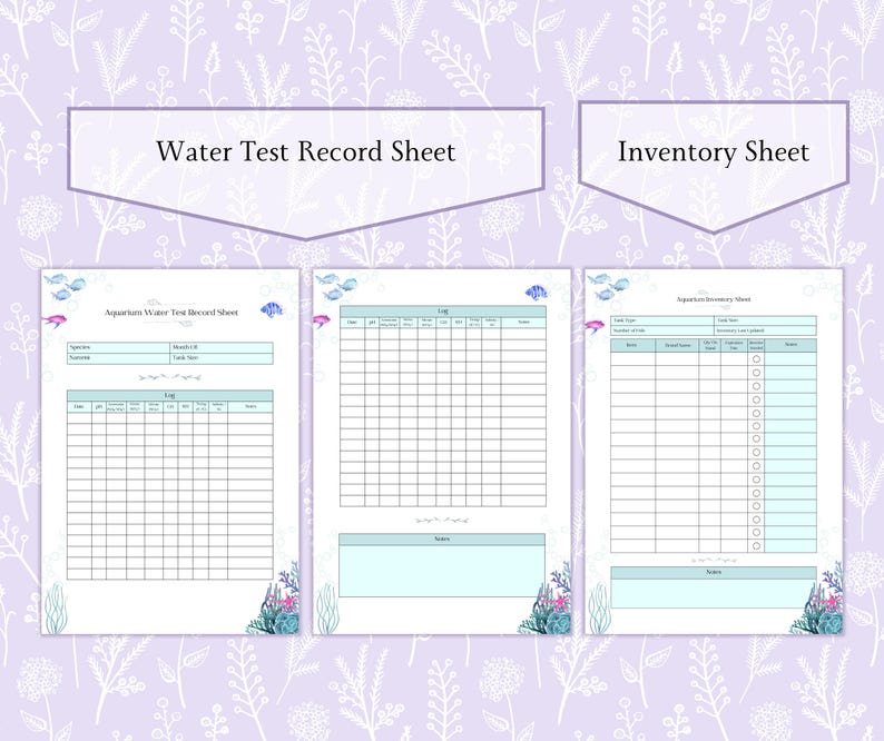 Aquarium Fish Bundle Printable PDF | Fish Tank Care Kit | Aquarium ...