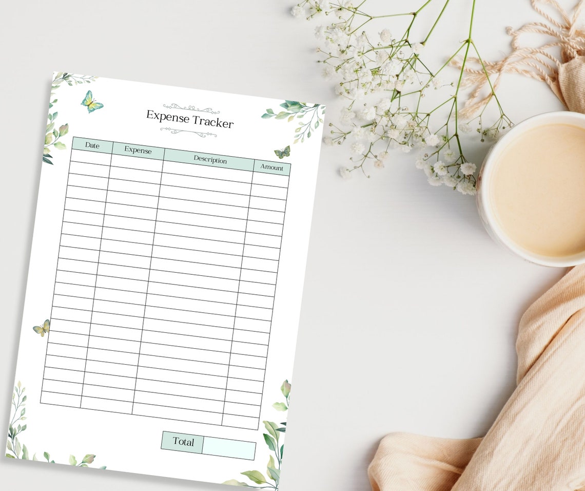 Expense Tracker Printable PDF | Spending Log | Spending Tracker ...