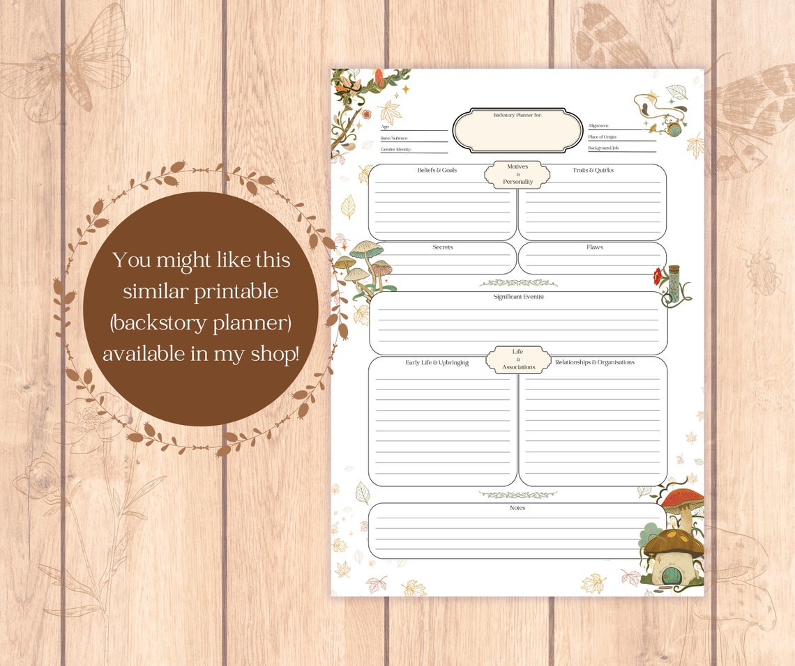 Dnd Character Sheet Printable PDF | Simple Dnd Character Sheet ...