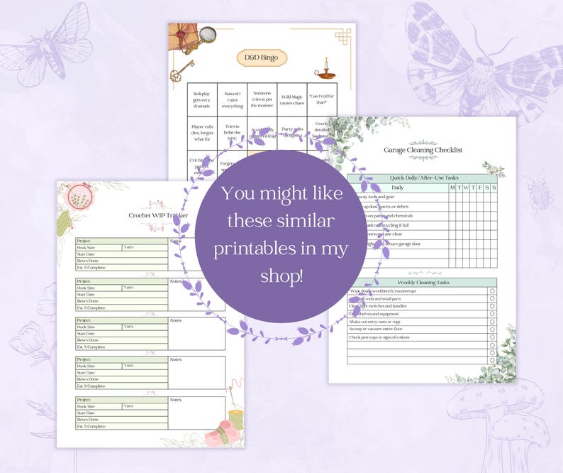 Knitting Project Planner Printable PDF, Knitting Planner, Knitting ...
