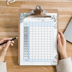 Dominos Score Card Printable PDF | Dominoes Score Board | Dominos Tally ...