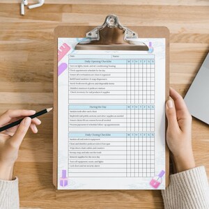 Nail Technician Checklist Printable PDF | Nail Salon Checklist | Nail ...
