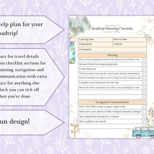 Roadtrip Checklist Bundle Printable PDF | Roadtrip Planner | Road Trip ...