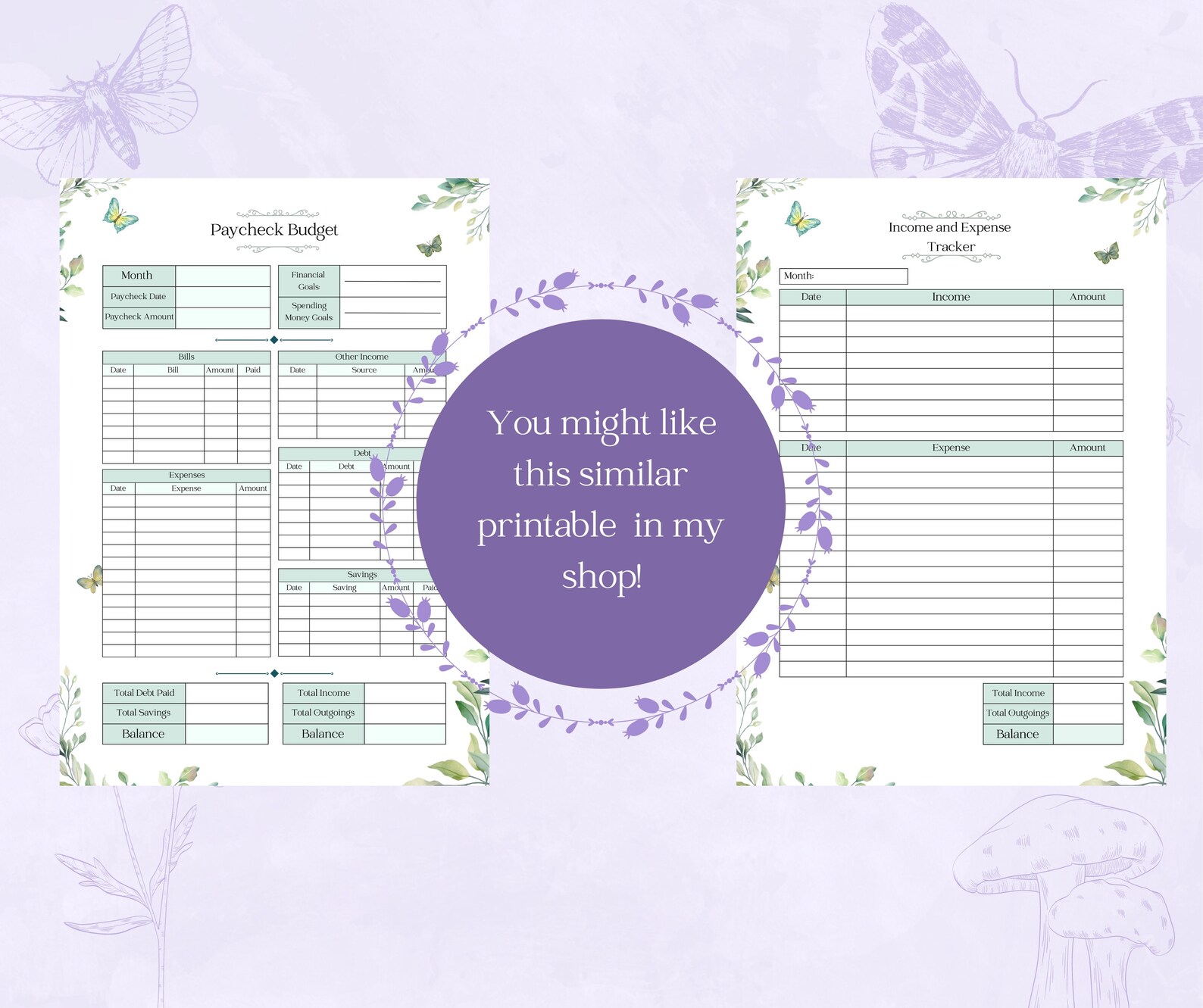 Savings Deposit Tracker Printable PDF | Budget Planner | Personal ...