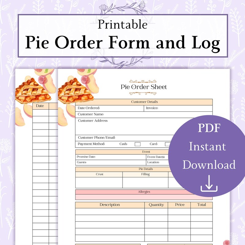 Bakery Order Forms - Etsy