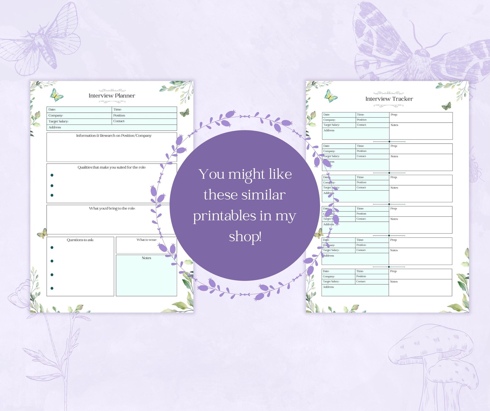 Job Application Tracker Printable PDF | Job Hunt Tracker | Business ...