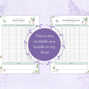Seed Inventory Sheet Printable PDF | Seed Inventory Printables | Plant ...