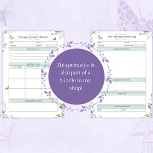 Therapy Session Planner Printable PDF | Pre Therapy Notes | Therapy ...