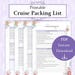 Cruise Packing Checklist Printable PDF | Pre Cruise Checklist | Travel ...