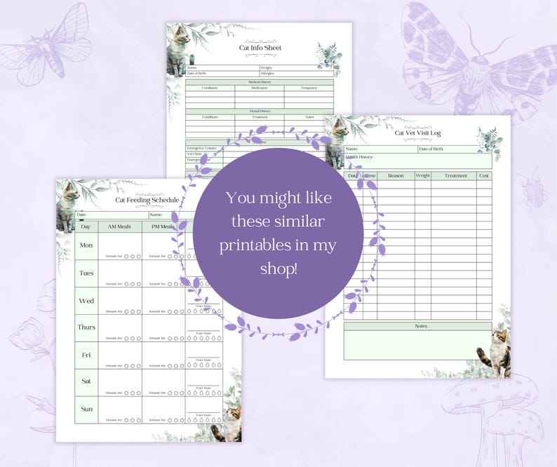 Cattery Checklist Printable PDF | Animal Shelter Checklist | Cat Daily ...