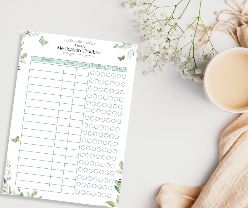 Weekly Medication Tracker Printable PDF | Medication Log | Medicine ...