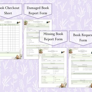 Librarian Forms Bundle Printable PDF | Library Management Form Pack ...