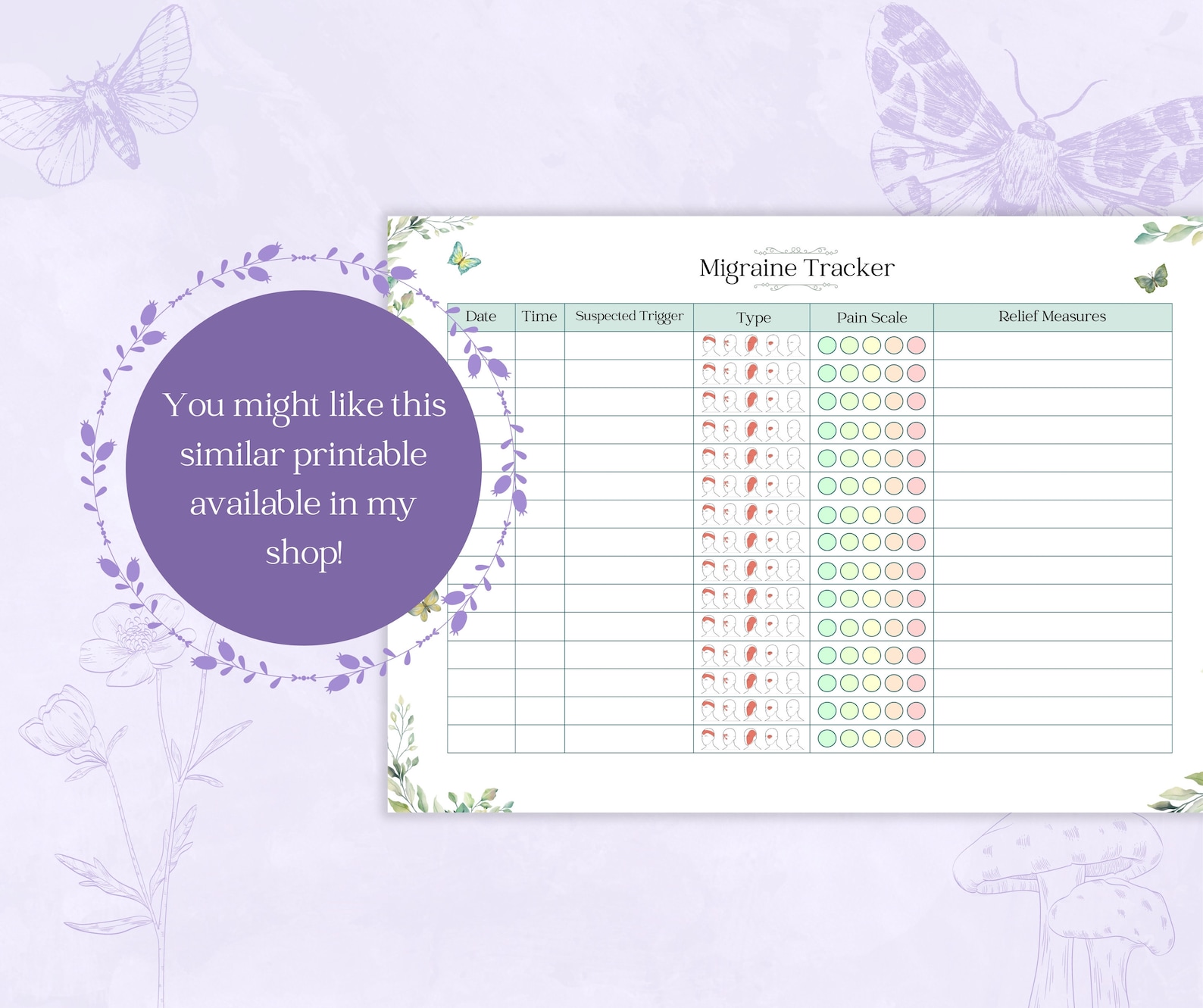 Fatigue Tracker Printable PDF | Energy Tracker | Chronic Fatigue Log ...
