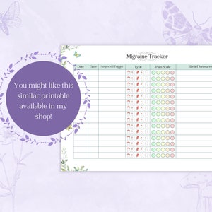 Fatigue Tracker Printable PDF | Energy Tracker | Chronic Fatigue Log ...