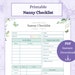 Nanny Checklist Printable PDF | Caregiver Checklist | Nanny Schedule ...